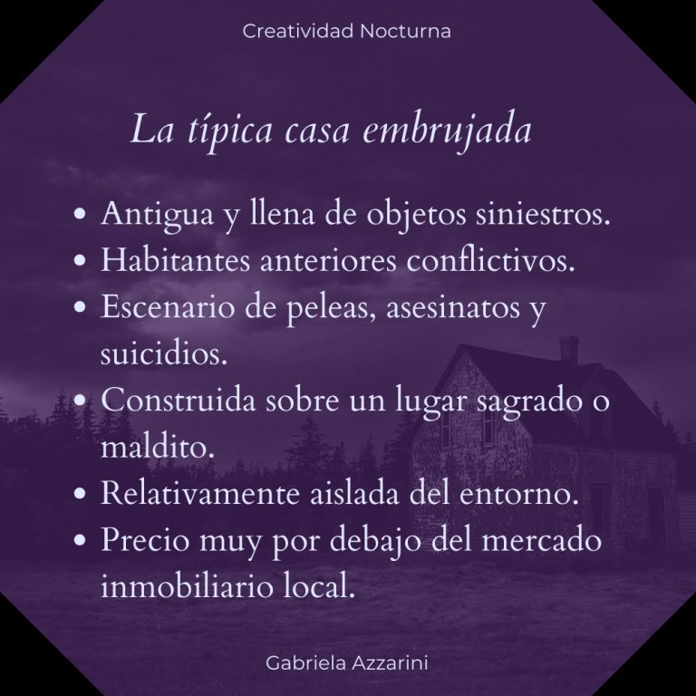 Ejercicios creativos acerca de casas embrujadas – Creatividad nocturna